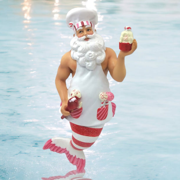 December Diamonds Merman Ornament - Baking Santa | Annual Ornaments