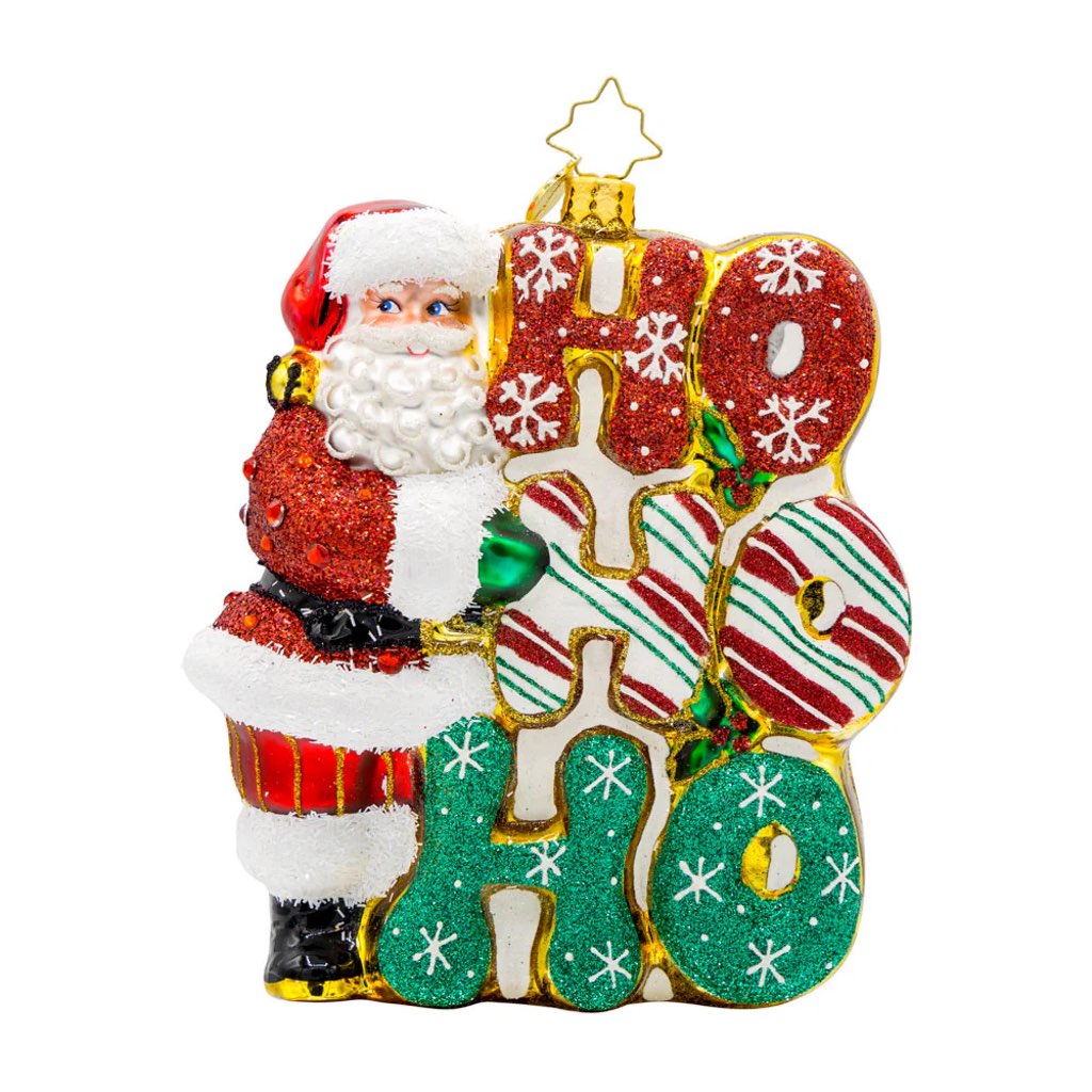 Christopher Radko Merry Ho Ho Ho Santa Ornament – Annual Ornaments